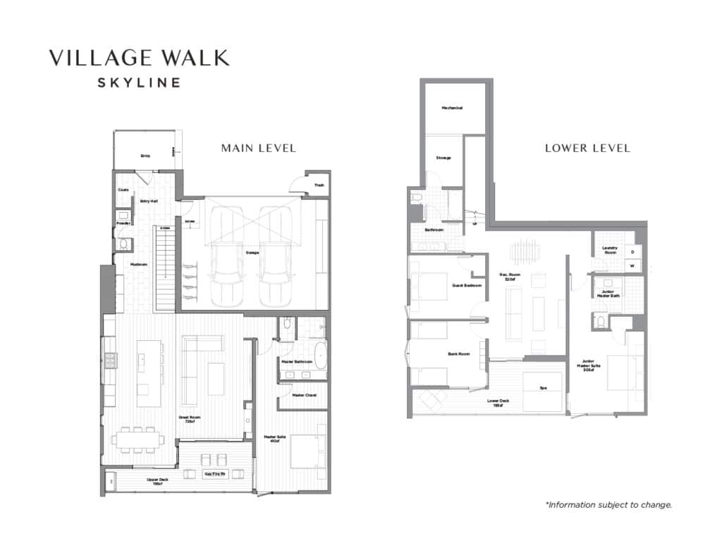Floor Plans - Village Walk Skyline